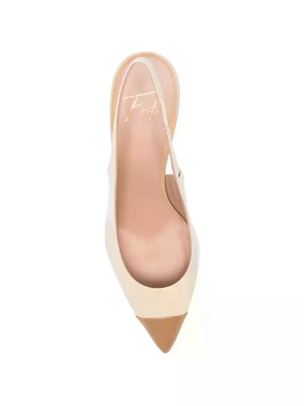 FESTA MILANO Cap-toe Slingback Pumps