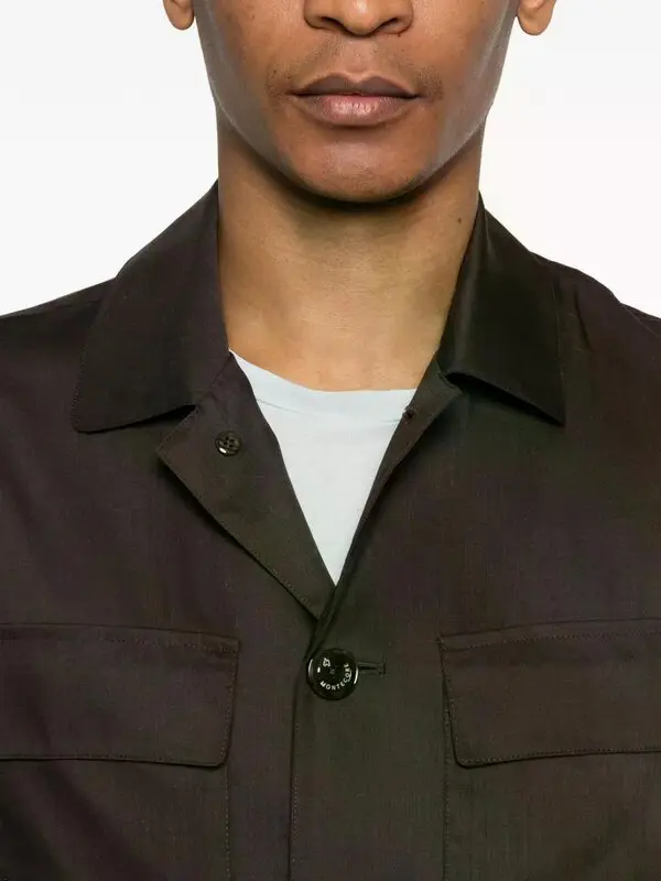 MONTECORE Buttoned Pocket Jacket - Brown