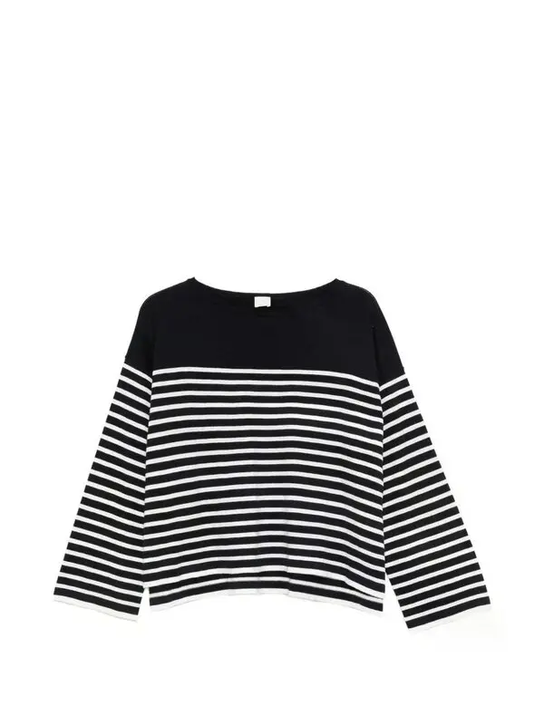 C.T.PLAGE Striped Long-sleeve Sweater - Blue
