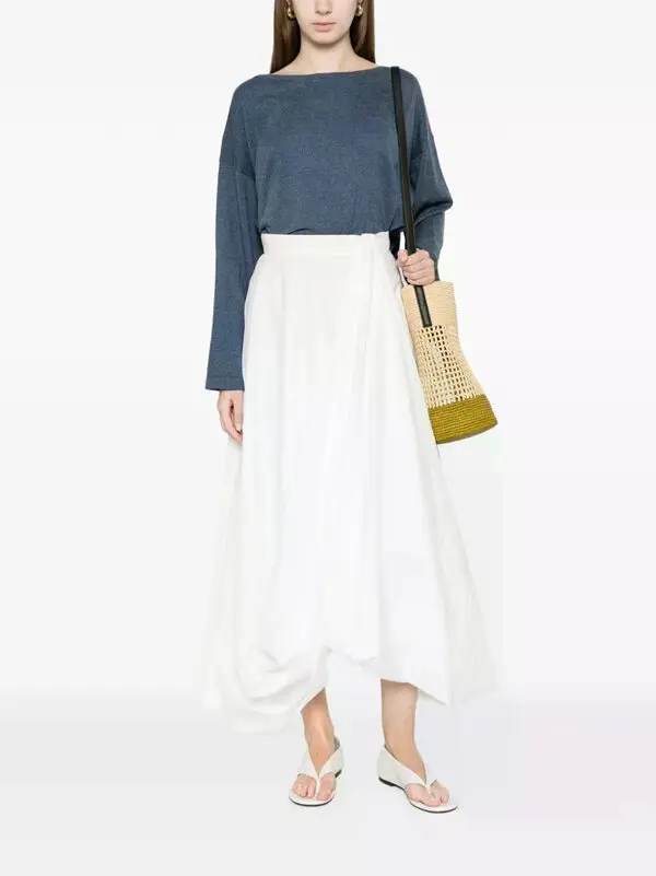 C.T.PLAGE Boat-neck Long-sleeve Sweater - Blue