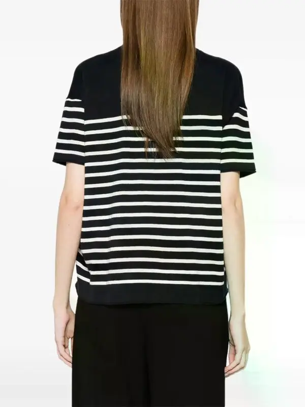 C.T.PLAGE Striped Short-sleeved Sweater