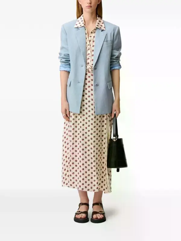 Claudie Pierlot Straight Fit Button Blazer
