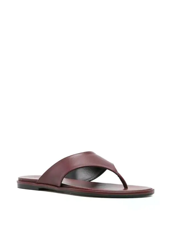 AeydĒ Amaya Nappa Leather Flip Flops - Red