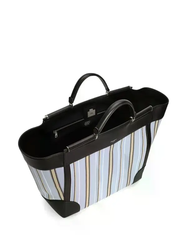 Dolce & Gabbana Sicily Striped Jacquard Handbag