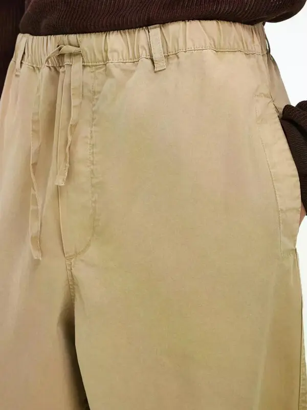 FERRAGAMO Cotton And Silk Baggy Trousers - Neutrals