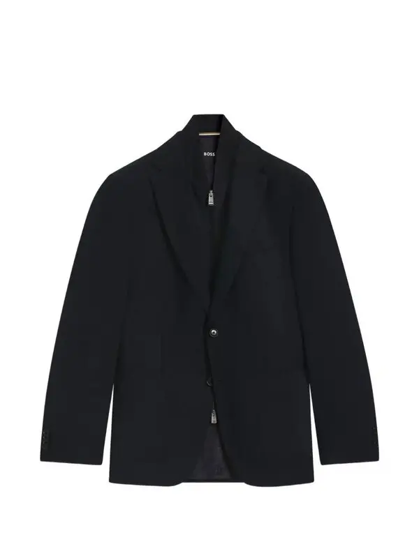 BOSS Textured Bib Blazer - Blue