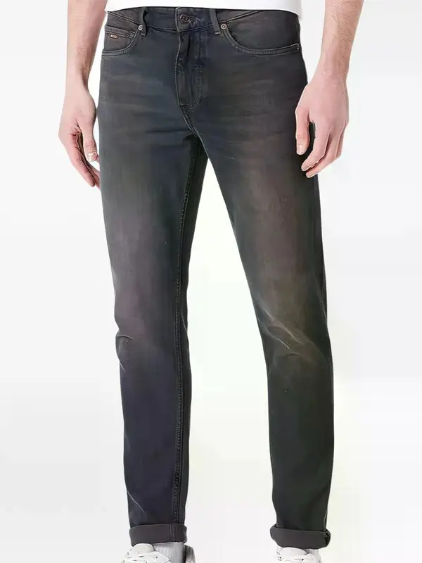BOSS Delano Bc-c Jeans With Logo Patch - Grey