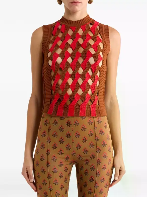 Etro Openwork Knit Vest