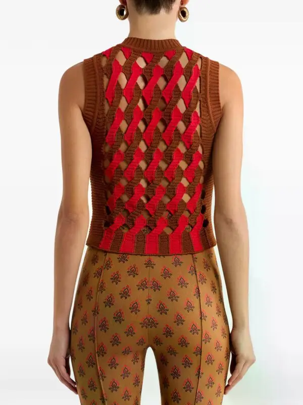 Etro Openwork Knit Vest
