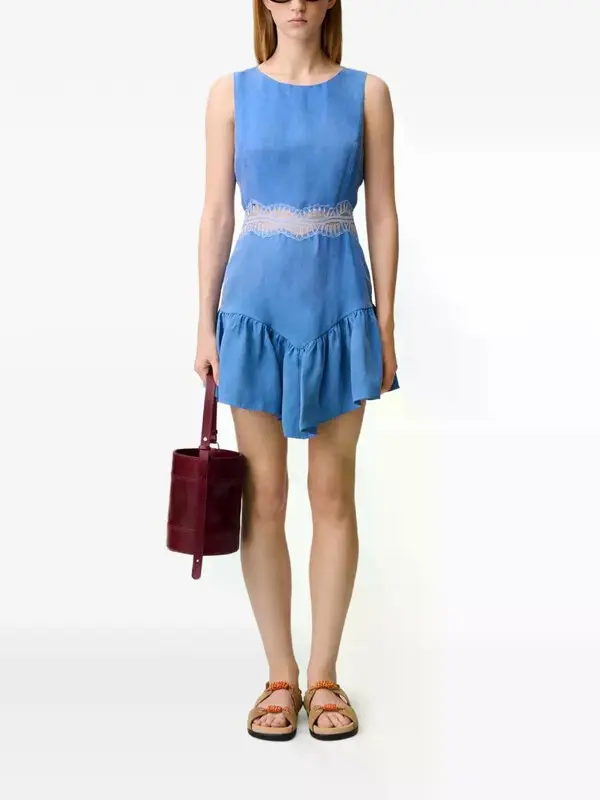 Claudie Pierlot Lace Ruffle Mini Dress