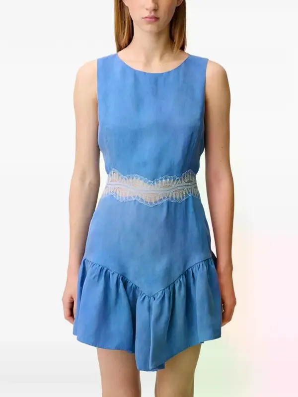 Claudie Pierlot Lace Ruffle Mini Dress