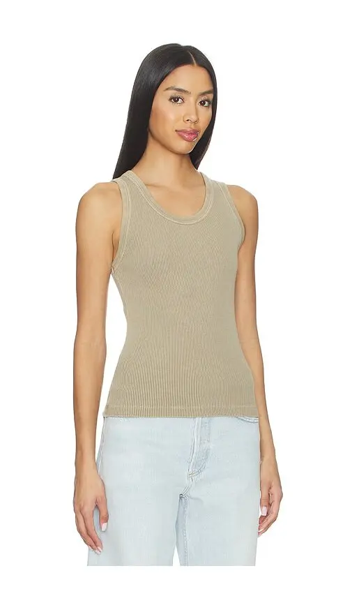 AGOLDE Ribbed Scoop Neck Tank - Trail