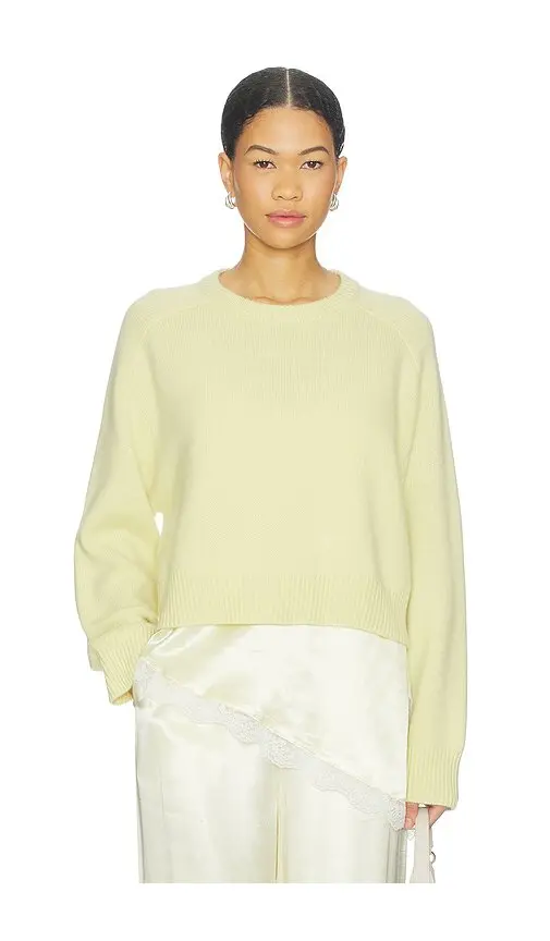 Soft Goat Yellow Cashmere Pullover - Honeydew