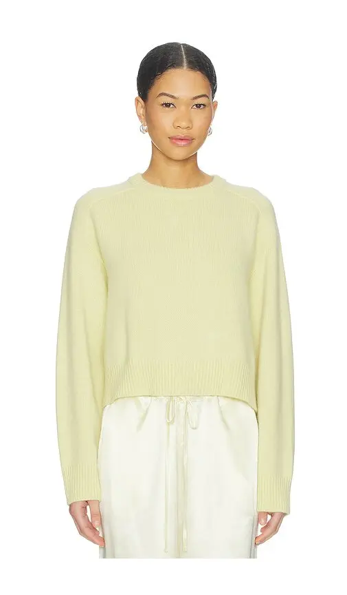 Soft Goat Yellow Cashmere Pullover - Honeydew