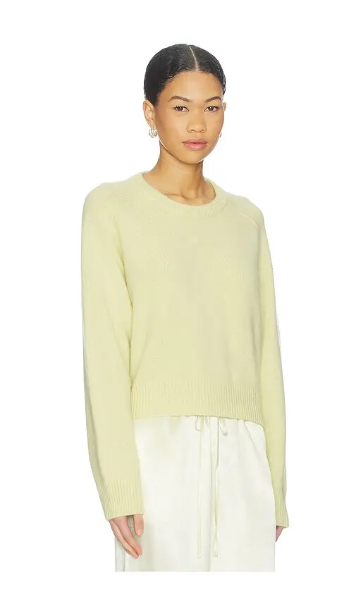 Soft Goat Yellow Cashmere Pullover - Honeydew