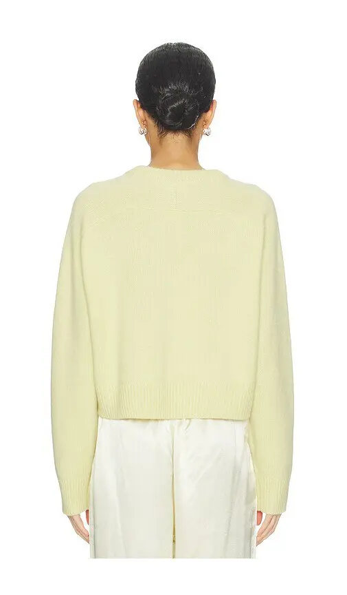 Soft Goat Yellow Cashmere Pullover - Honeydew
