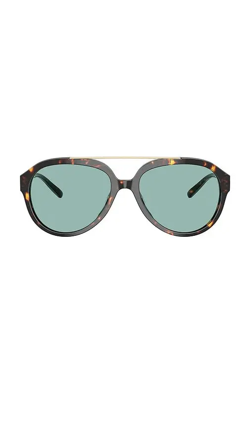 Tory Burch Aviator Sunglasses - Brown Tortoise