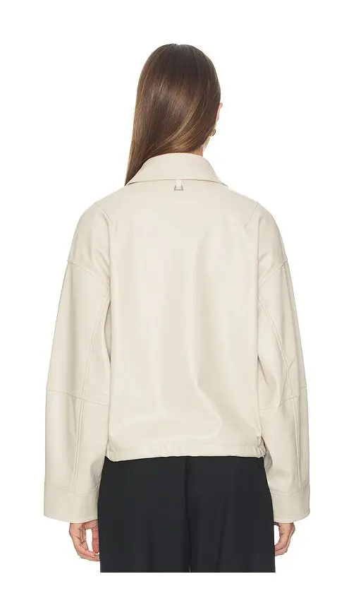 Apparis Ada Zip-up Leather Jacket - Latte