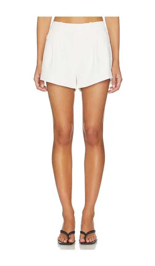 Good American Luxe Suiting Trouser Shorts - Soft Shell