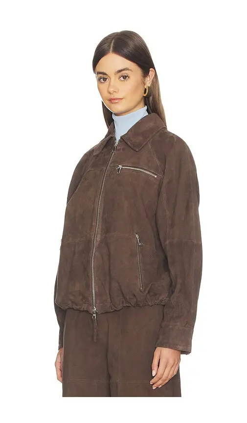 ALIGNE Alex Suede Bomber Jacket