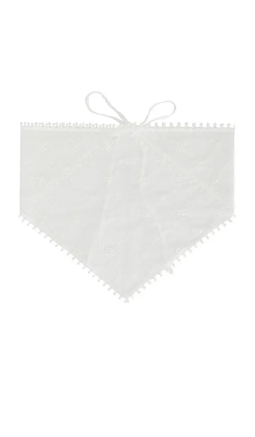 LOVERS AND FRIENDS Josefina Triangle Scarf - White