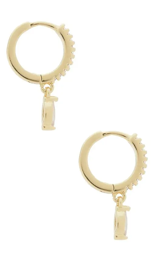 MAZIN JEWELS Marquise Huggies Earrings