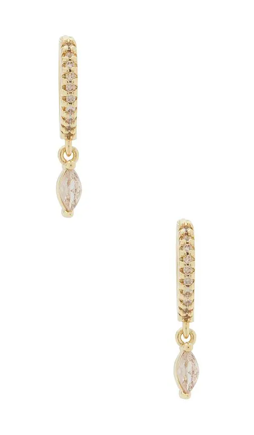 MAZIN JEWELS Marquise Huggies Earrings