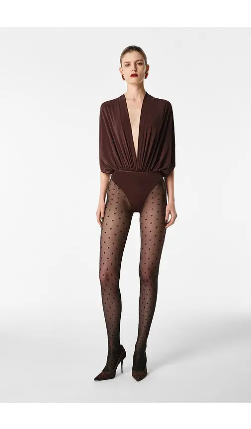 REVOLVE LOS ANGELES Chimere Bodysuit With Deep V-neck And Gathered Detailing