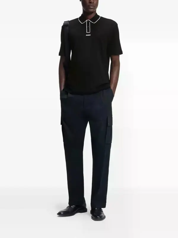 Hugo Piped-trim Cotton Polo Shirt