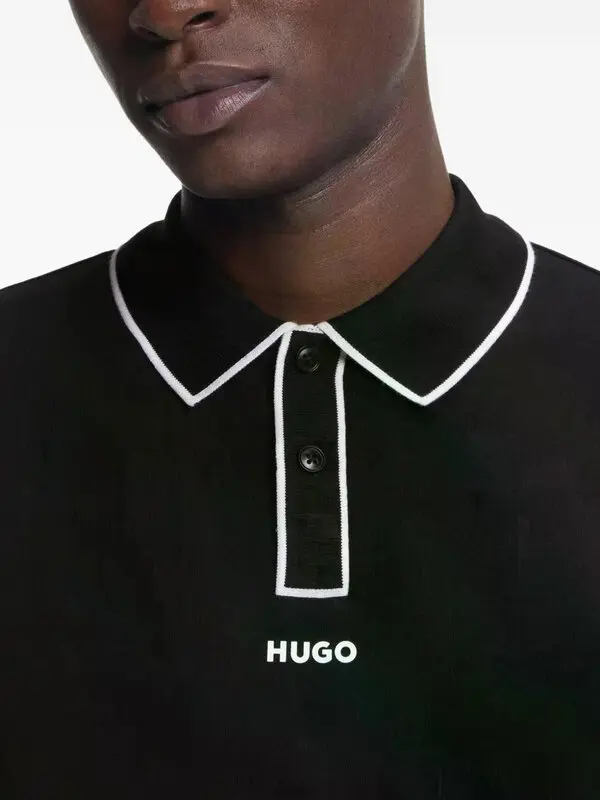 Hugo Piped-trim Cotton Polo Shirt