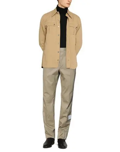 Thom Browne Twill Tapered Trousers - Beige