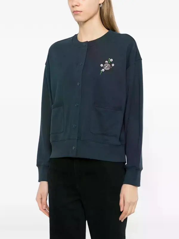 AGNES B. Floral Embroidered Cardigan