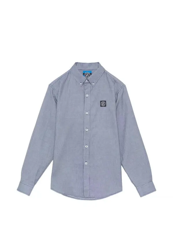 AGNES B. Logo-patched Checked Shirt