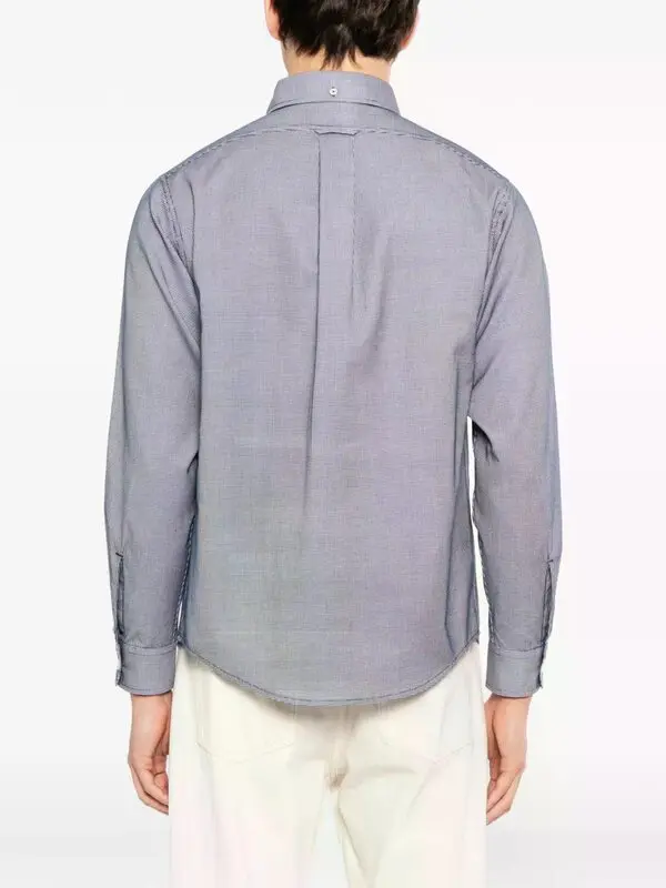 AGNES B. Logo-patched Checked Shirt