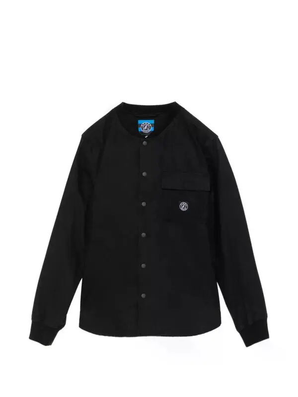 AGNES B. Logo-patched Shirt Jacket