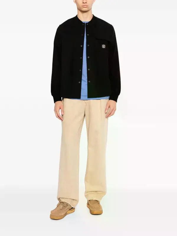 AGNES B. Logo-patched Shirt Jacket