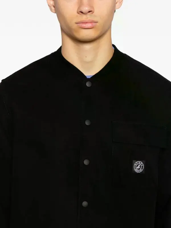 AGNES B. Logo-patched Shirt Jacket
