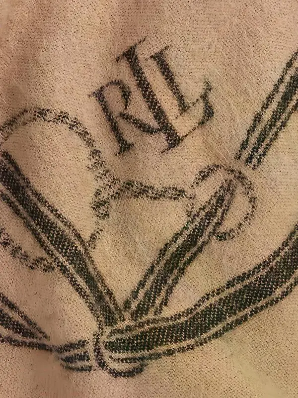 Ralph Lauren Logo Fringed Scarf