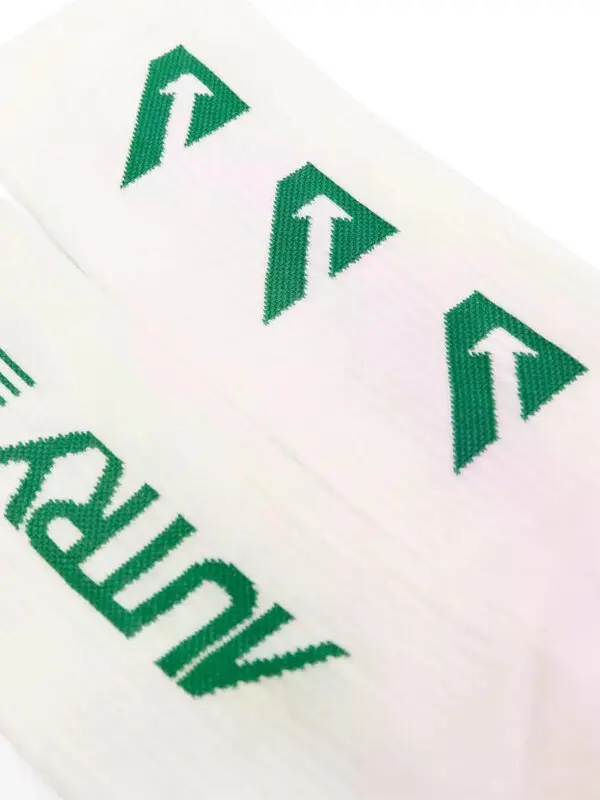 AUTRY Logo Intarsia Ribbed Socks