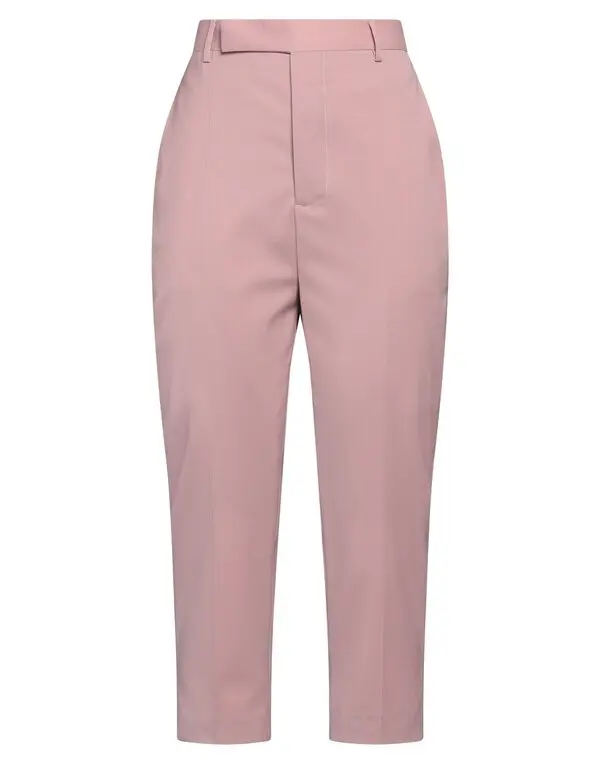 Rick Owens Antique Rose Virgin Wool Tapered Cropped Pants