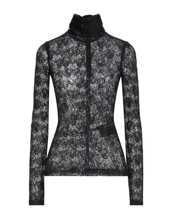 Liviana Conti Long Sleeve Lace Turtleneck Top