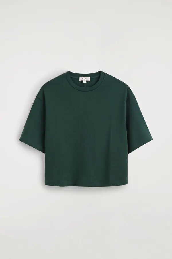 Cos Oversized Boxy Cotton T-shirt - Green