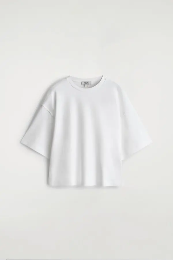 Cos Oversized Boxy Cotton T-shirt - White