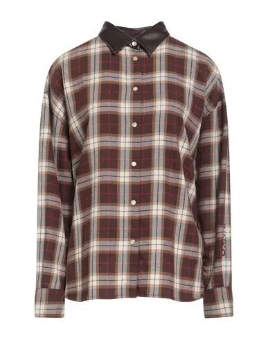 Pinko Twill Tartan Pattern Shirt With Embroidered Logo