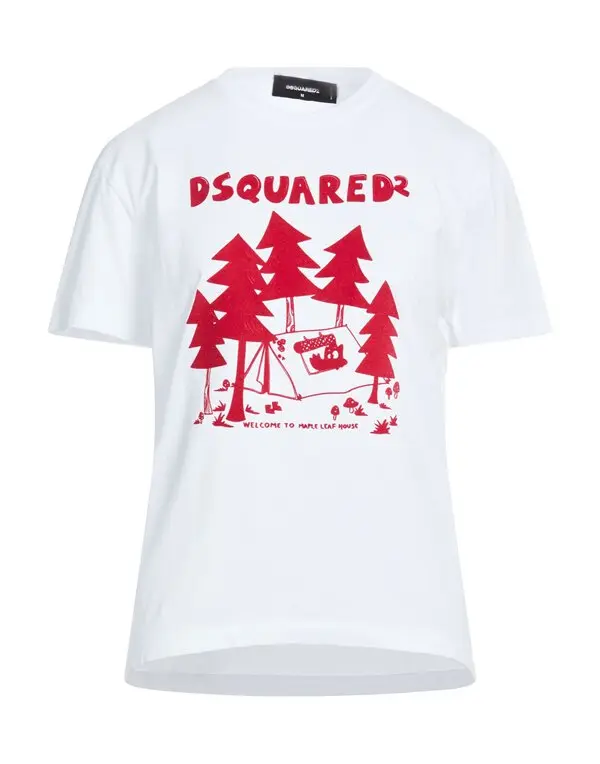 Dsquared2 Printed Cotton T-shirt - White