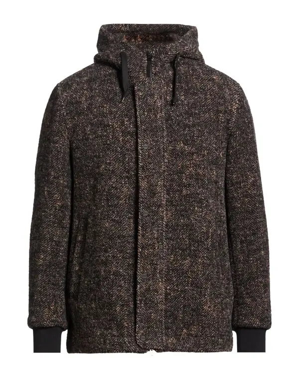 Herno Wool And Alpaca Wool Blend Jacket With Herringbone Pattern