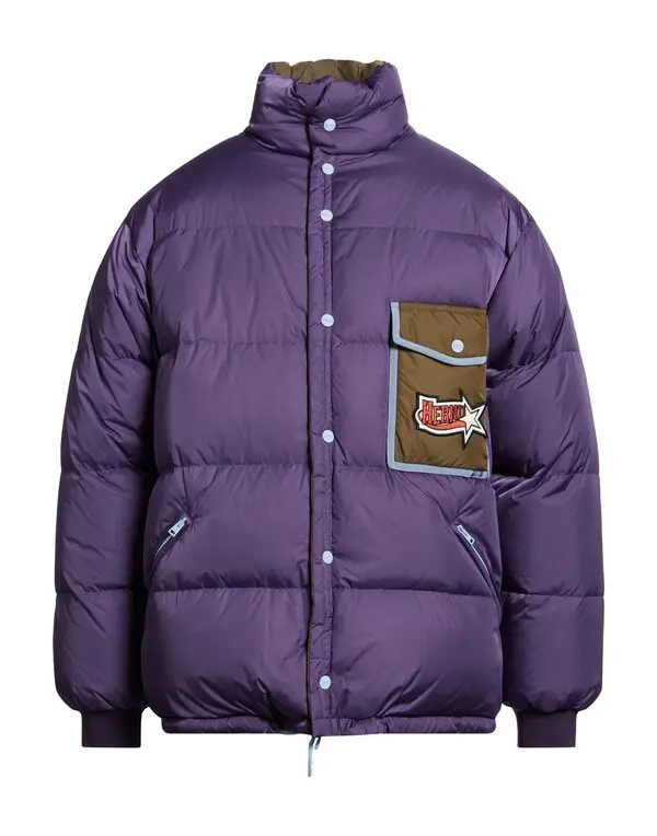 Herno Dark Polyamide Quilted Down Jacket - Purple