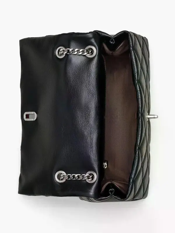 Marc Jacobs The Charm Quilted Dual Convertible Shoulder Bag - Black