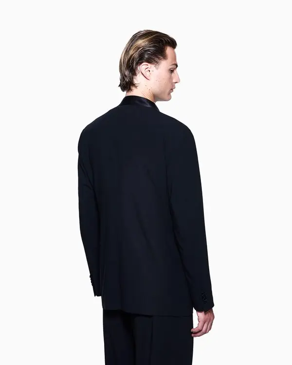 Giorgio Armani Wool-crêpe Double-breasted Jacket