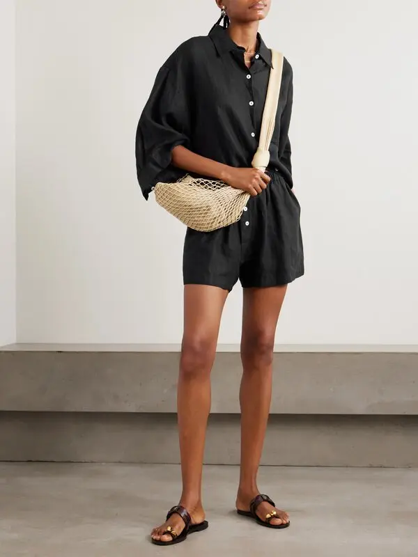 DEIJI STUDIOS Linen Shirt And Shorts Set